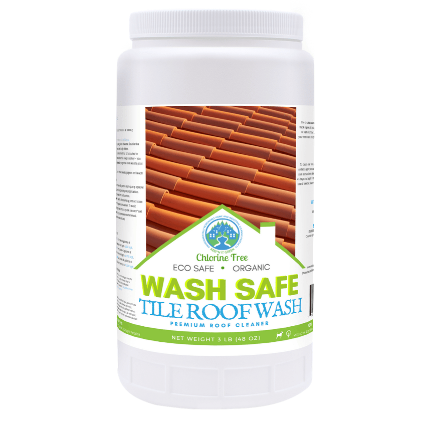 Wash Safe™ TILE ROOF WASH Eco-Safe and Organic Roof Cleaner | Clear, B ...