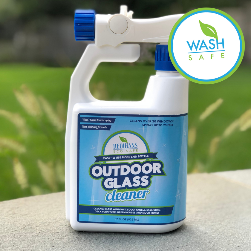 Eco-Safe Outdoor Glass Cleaner - Great for Glass Windows, Solar Panels ...